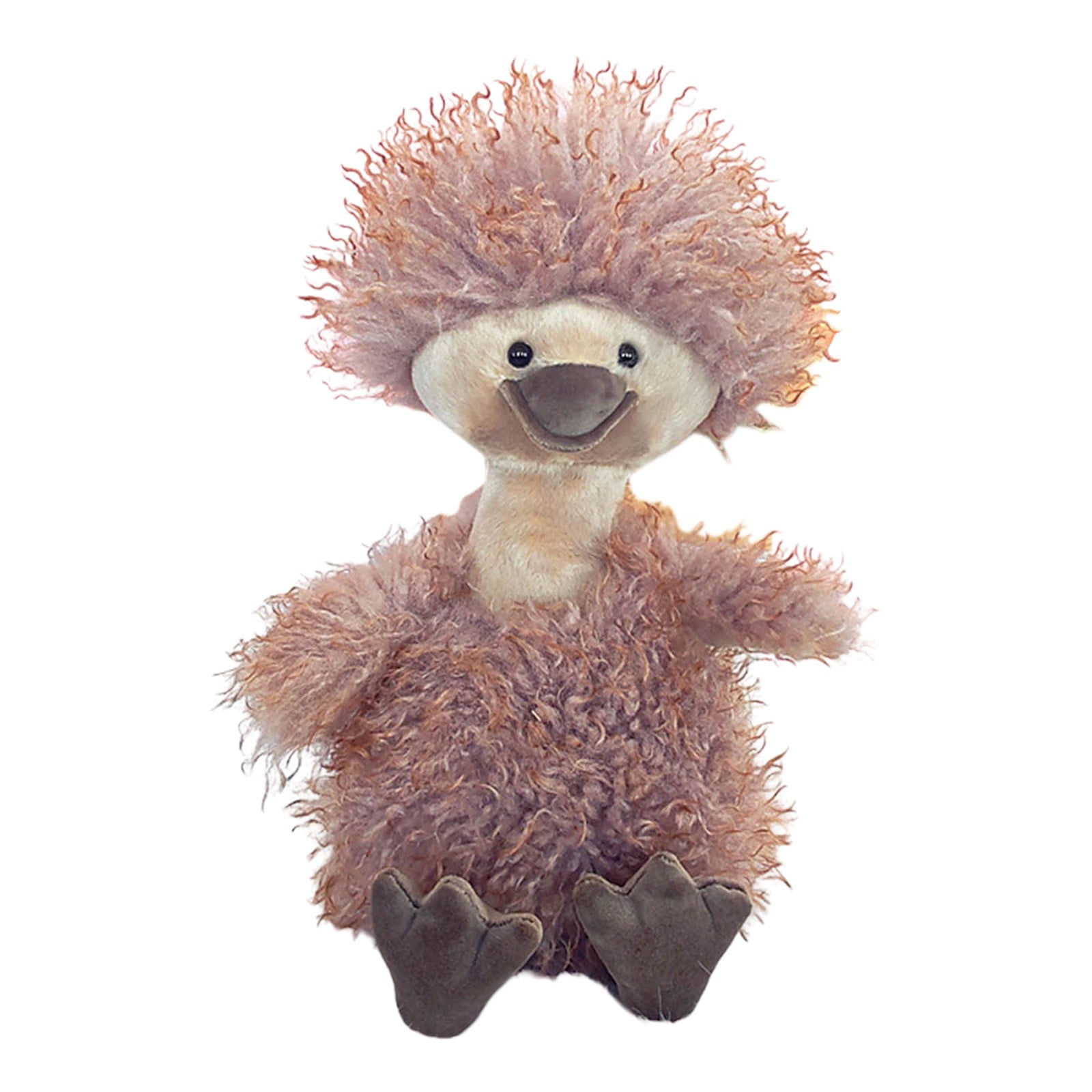 AURORA Brown Fluffy Duck Plush Toy Stuffed Animal, Soft Kawaii Floor ...