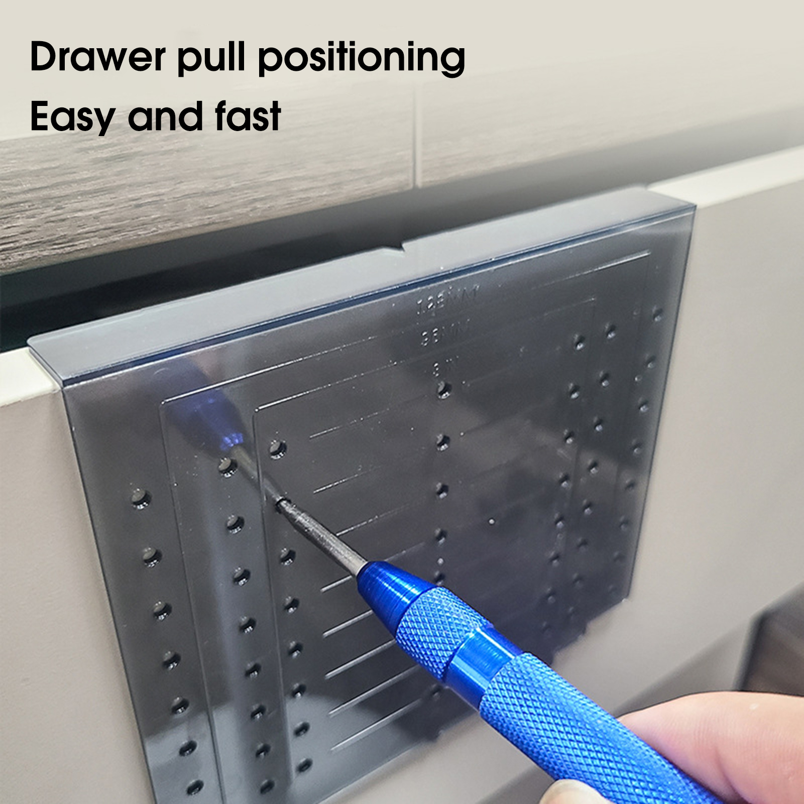 AURORA TRADE 1 Set Hole Drilling Guide Locator Accurate Measuring Drill Bit Punch Marker Cabinet ...