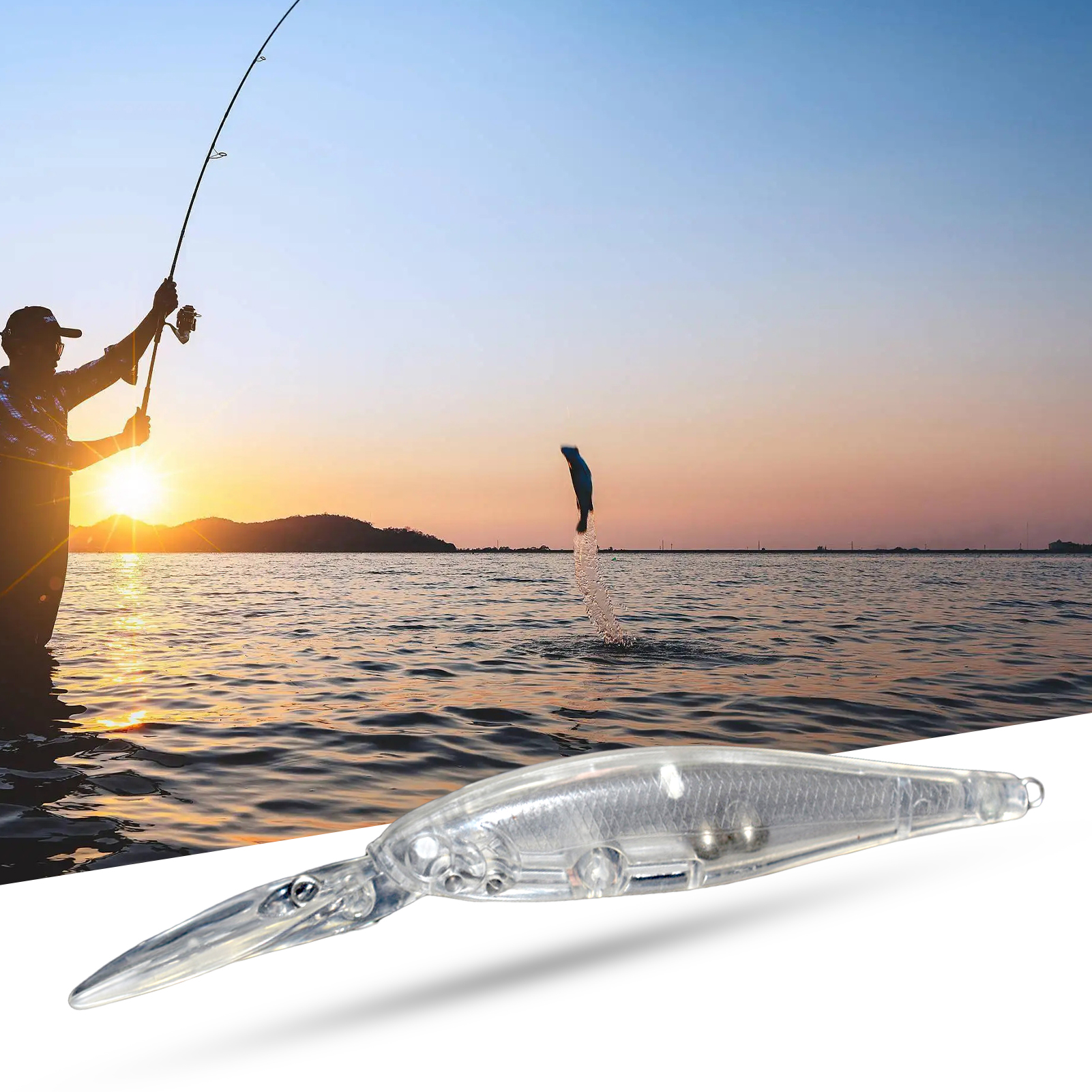AURORA TRADE 11.5cm/8.5g Fishing Lure Good Buoyancy Long Tongue ...