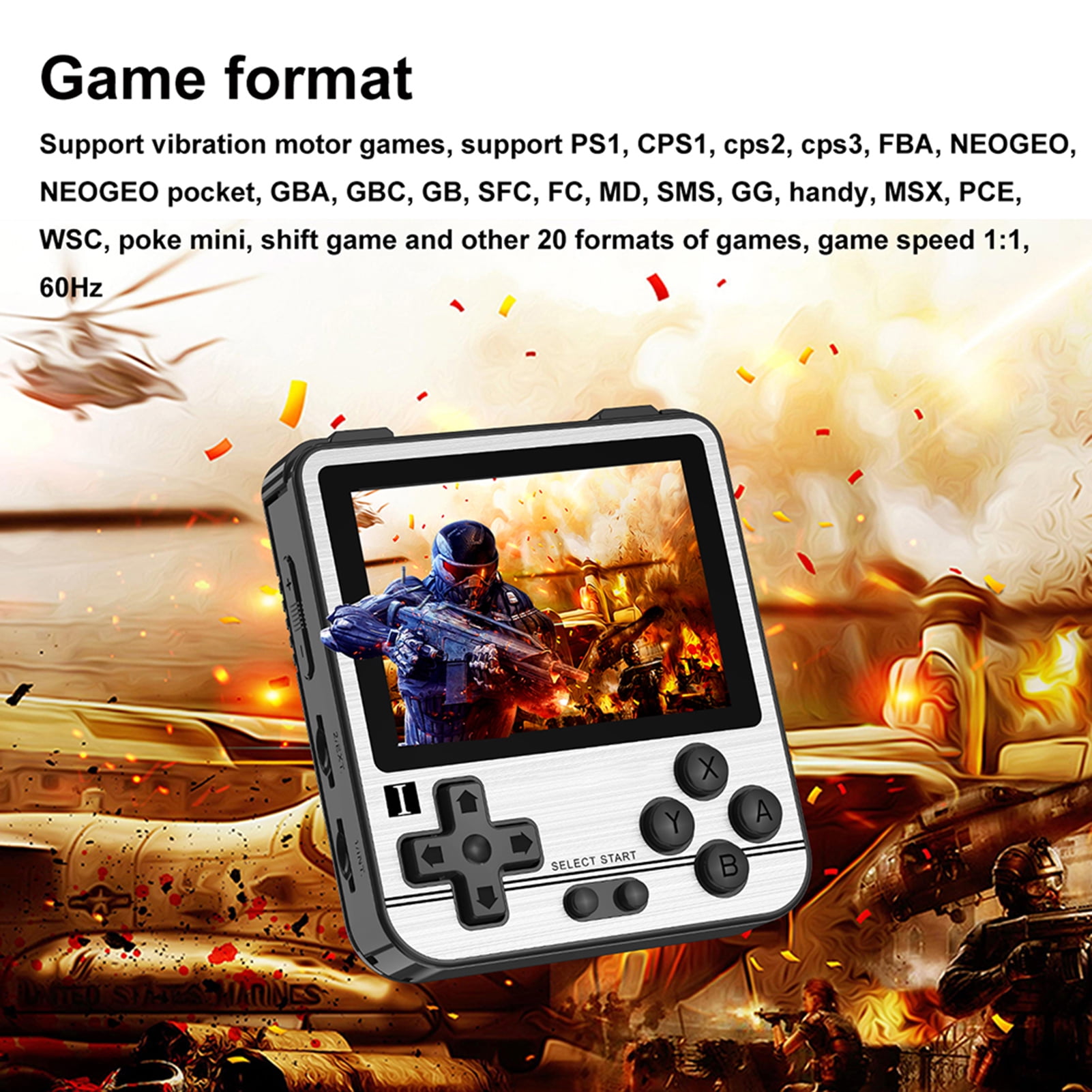 AURORA TRADE 2 8 inch Mini Game Machine 3D Joystick Cross Button Long ...