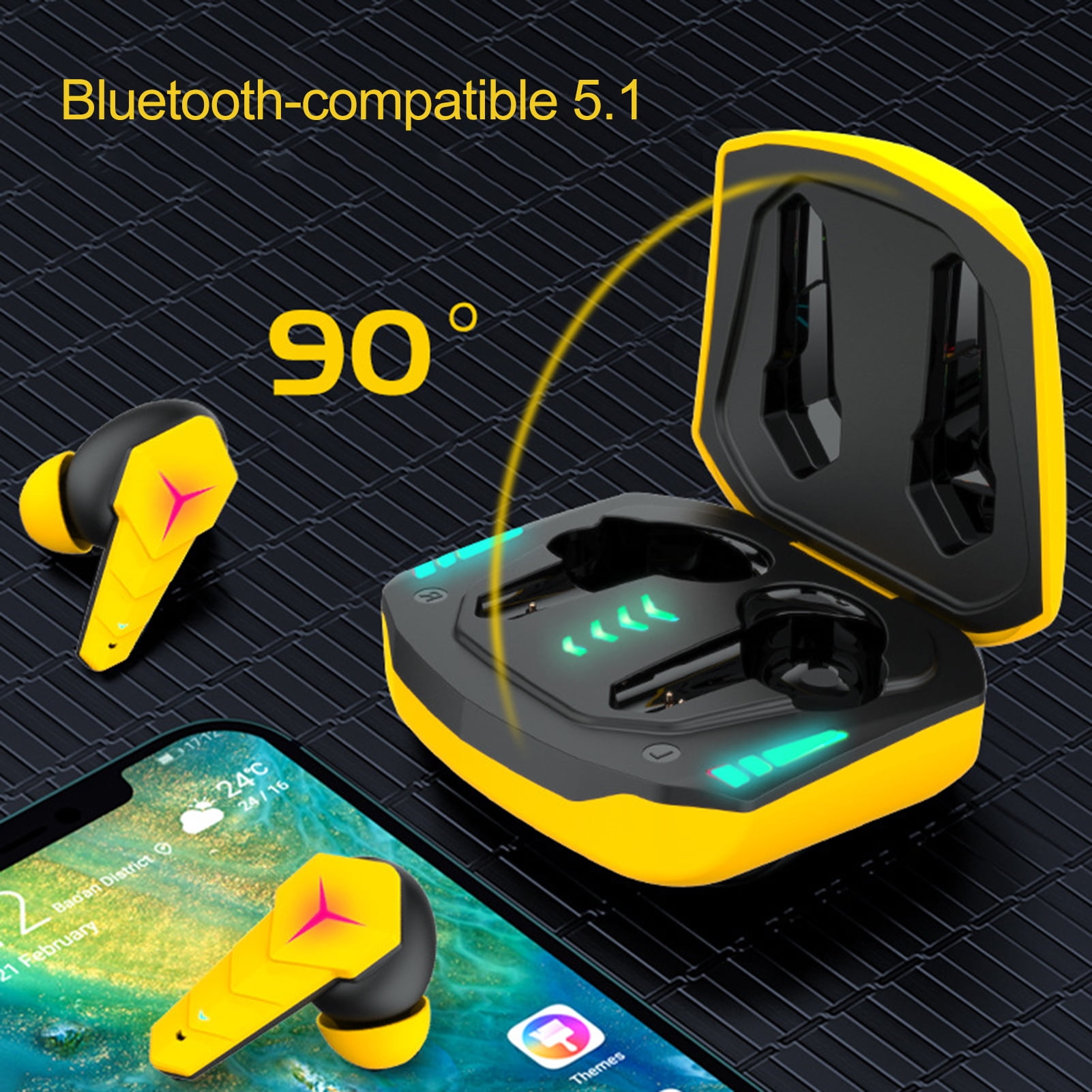 AURORA TRADE Bluetooth-compatible Earphones In-ear Low Latency Stereo ...