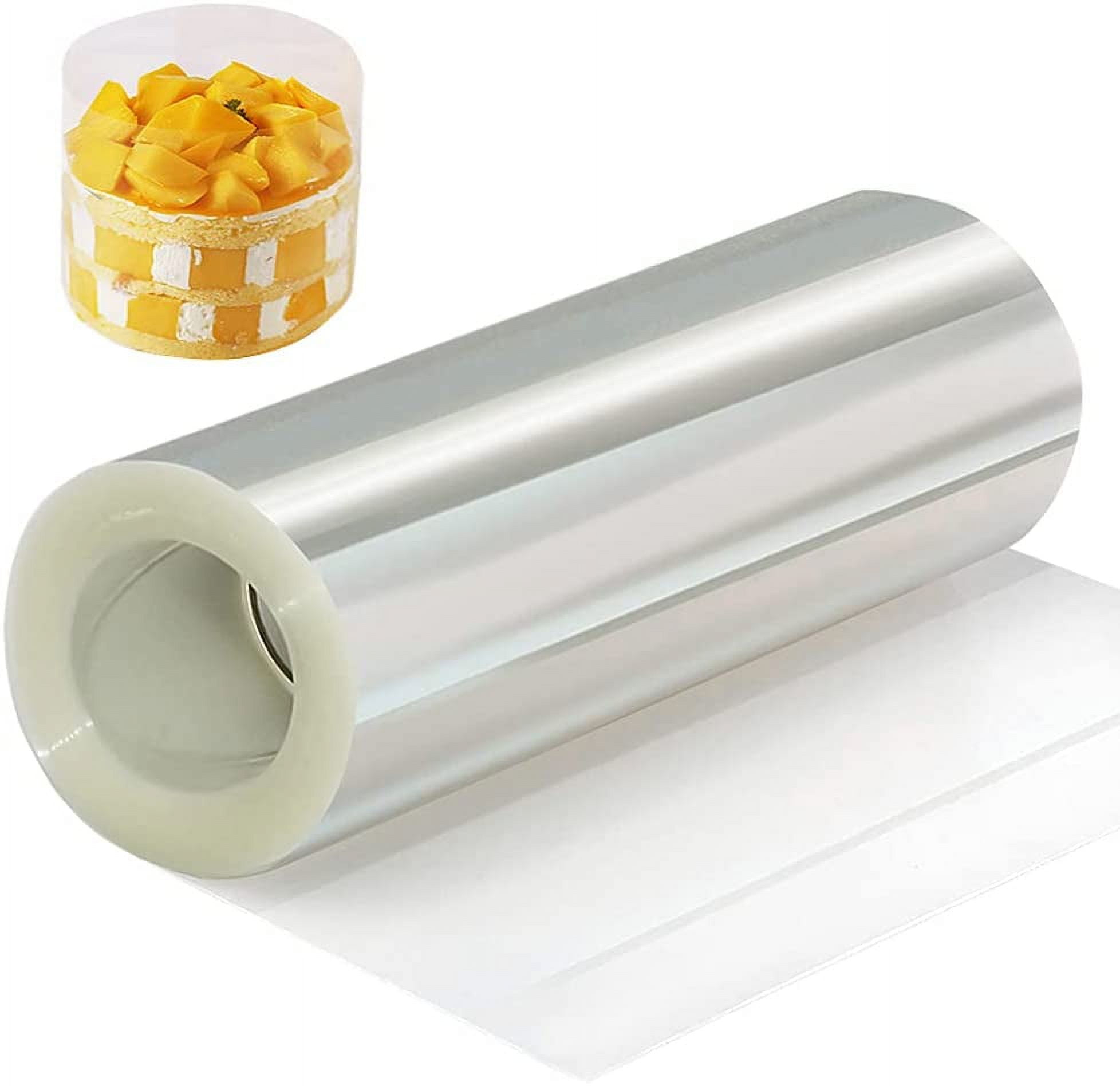 AURORA TRADE Cake Collar 393.7in, Acetate Roll DIY Acetate Sheet Baking Transparent Mousse Cake ...