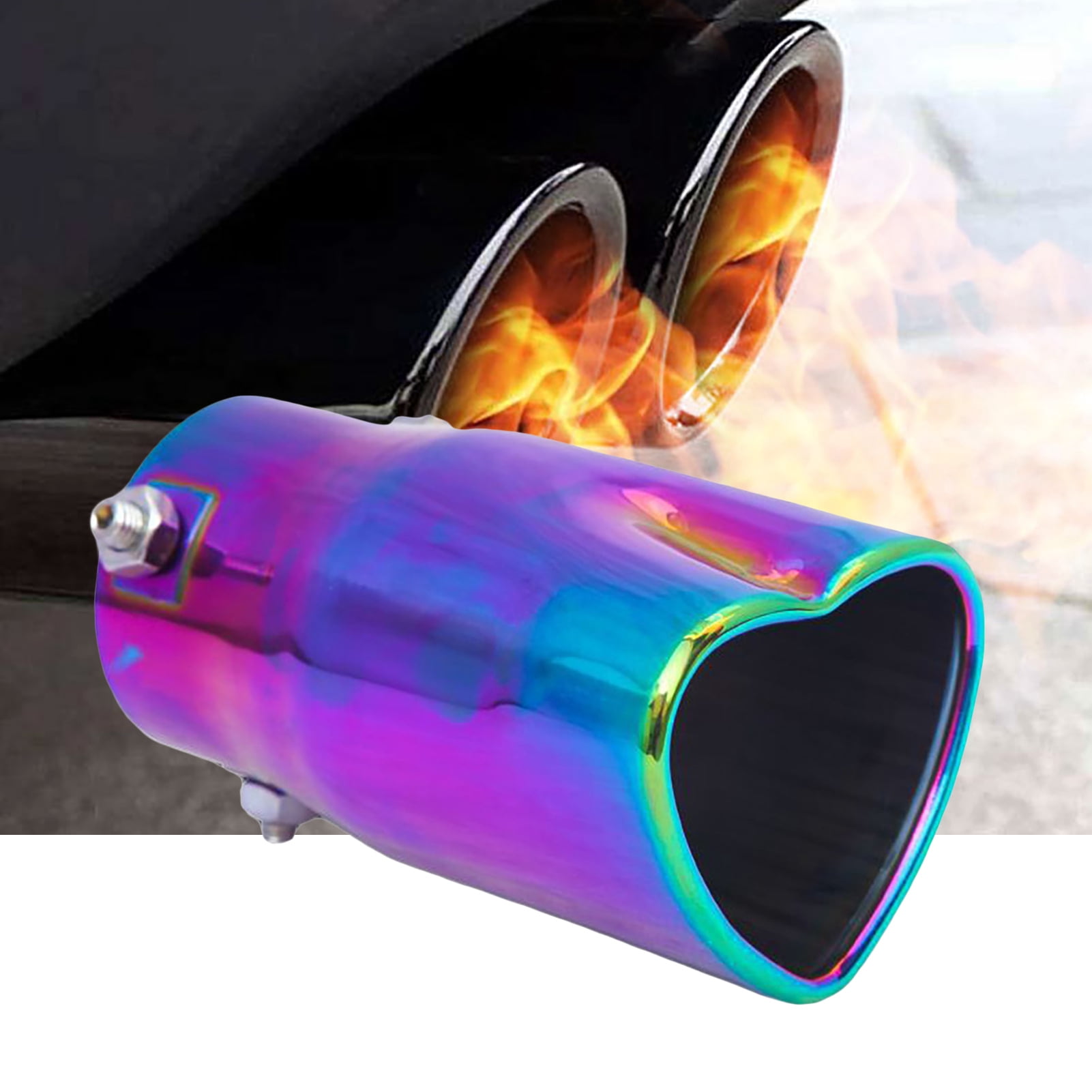 AURORA TRADE Car Exhaust Tip Wear-resistant Fine Workmanship Stainless Steel Heart Shaped ...