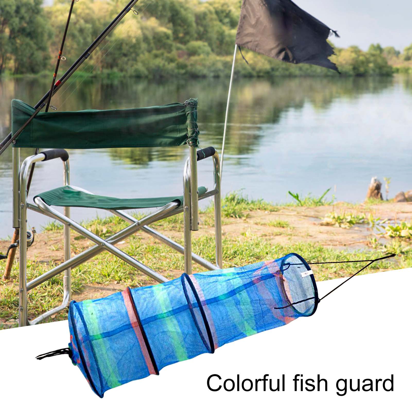 AURORA TRADE Colorful Fishguard Folding Fine Mesh Fishing Tackle Nylon ...