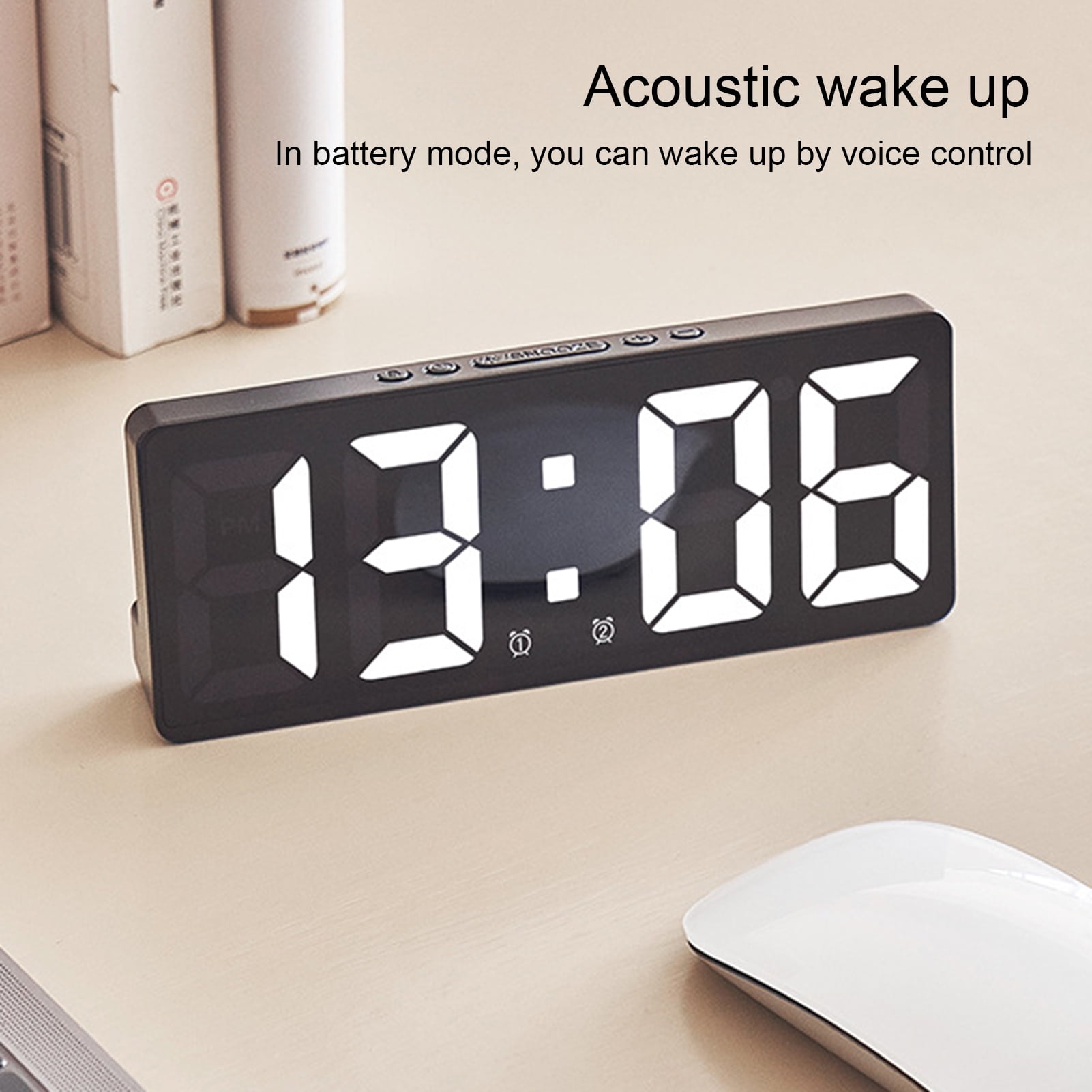 AURORA TRADE Digital Alarm Clock Multifunctional Temperature Display ...