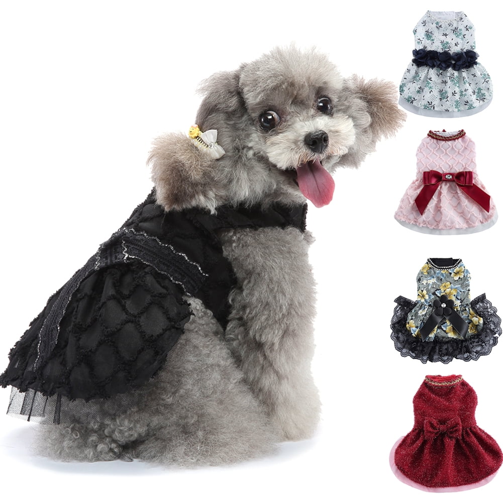 AURORA TRADE Dog Dress Puppy Skirt Dog Princess Dresses Wedding Lace ...