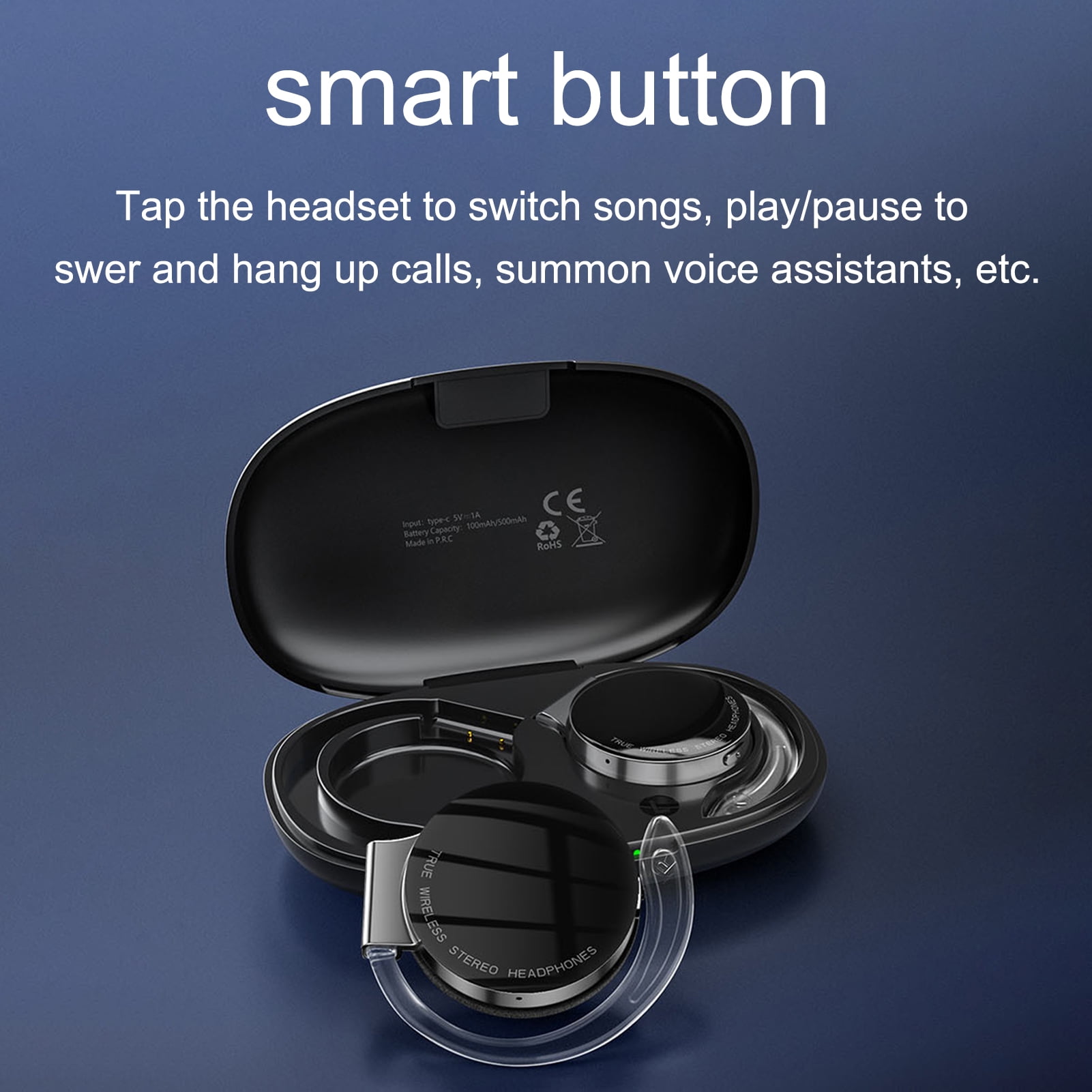 AURORA TRADE F2 Bluetooth-compatible Earphones Ergonomic Binaural ...