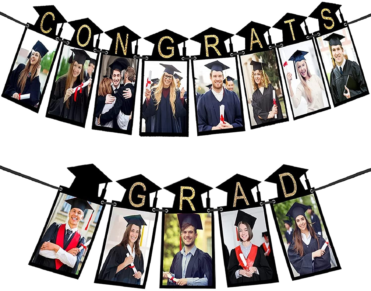 AURORA TRADE Graduation Picture Banner Photo Garland Graduation Photo ...