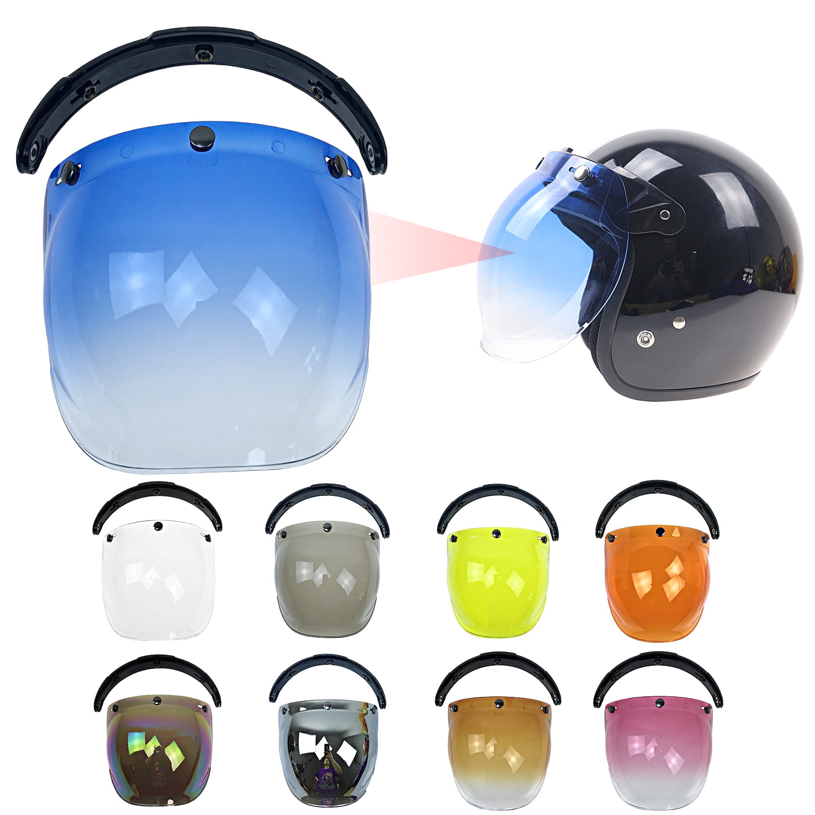 AURORA TRADE Helmet Lens Flip Up Retro Sun Protection Anti-fog with ...