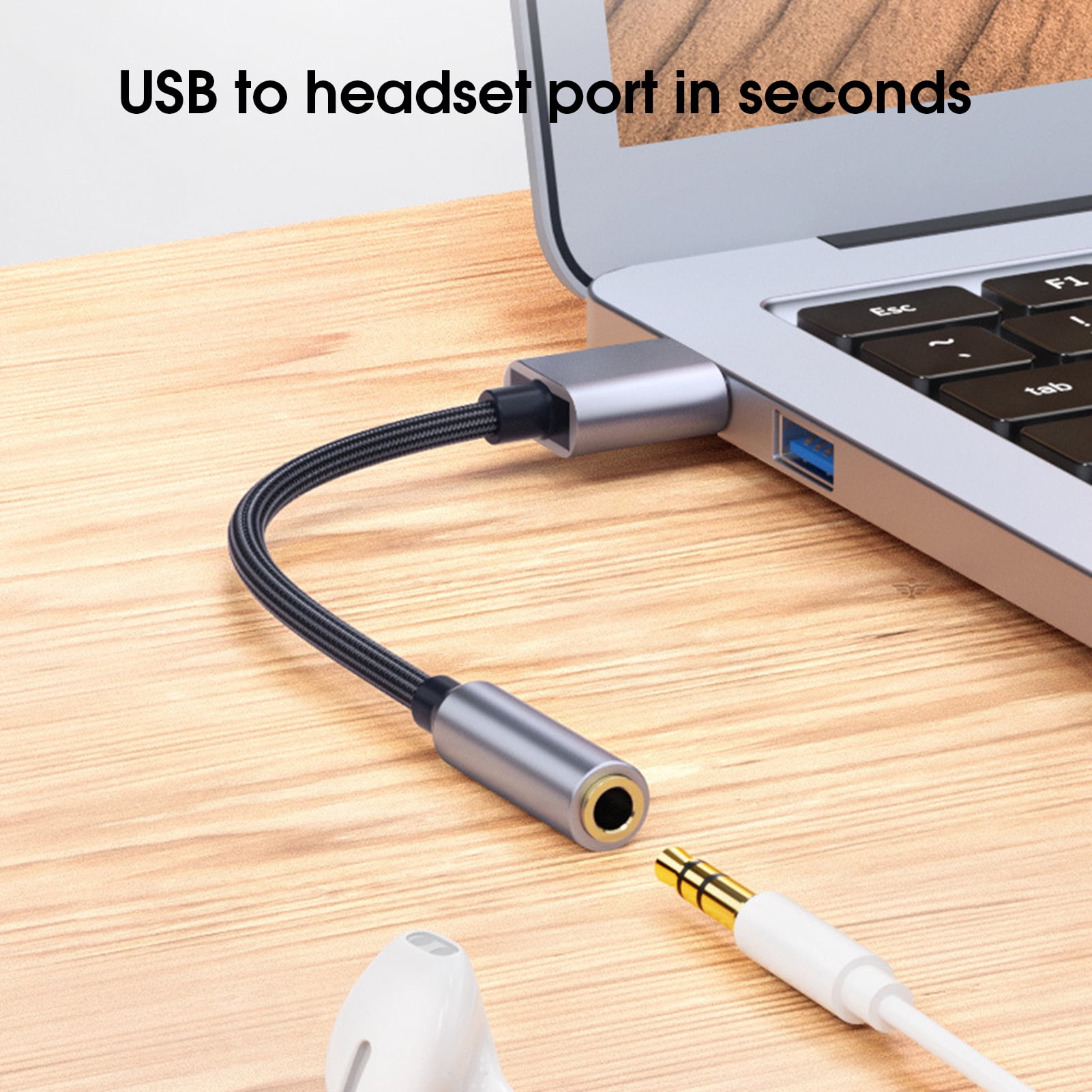 AURORA TRADE Sound Card Professional Audio Transfer Plug Play USB to 3 ...