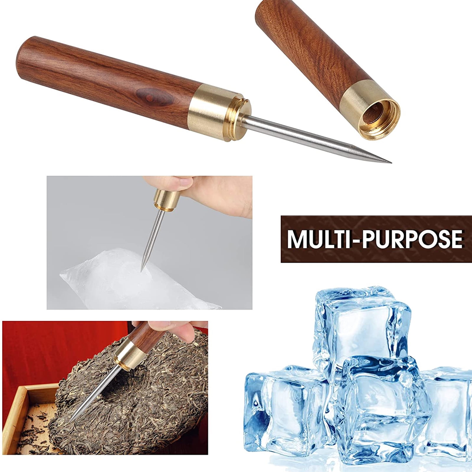 AURORA TRADE Stainless Steel Ice Pick with Safety Cover, Pick Tool for ...