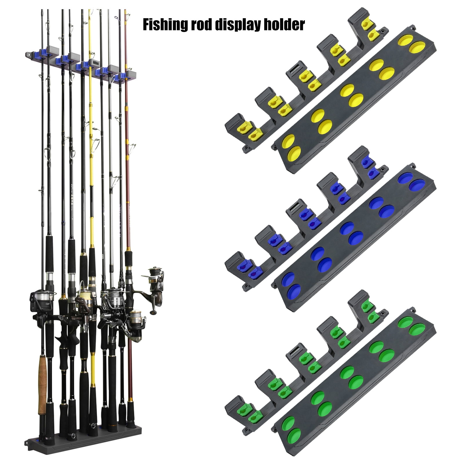 AURORA TRADE Vertical Fishing Rod Holder – Wall Mounted Fishing Rod ...