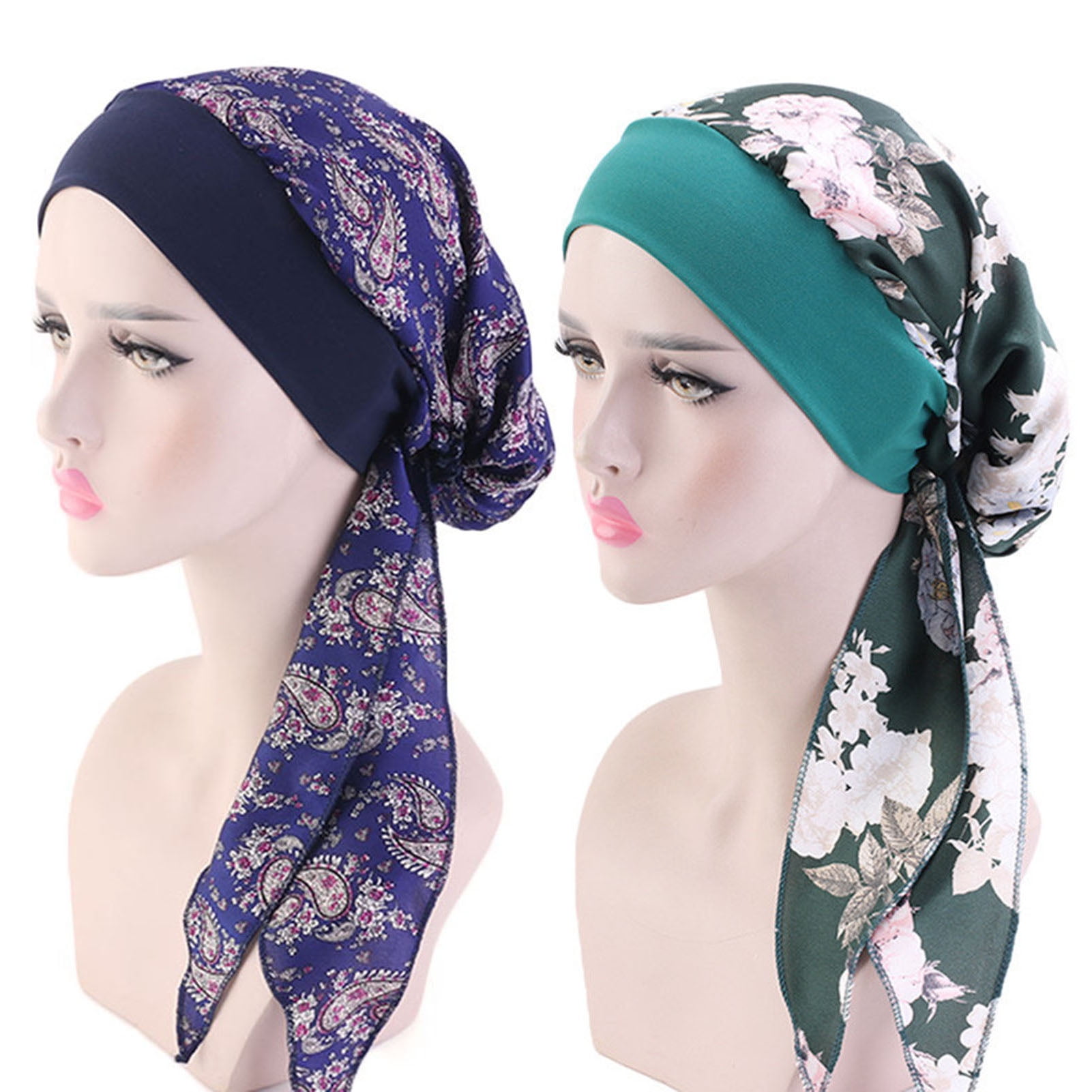 AURORA TRADE Women Headwear Turban Sleep Beanie Head Scarf Long Hair ...