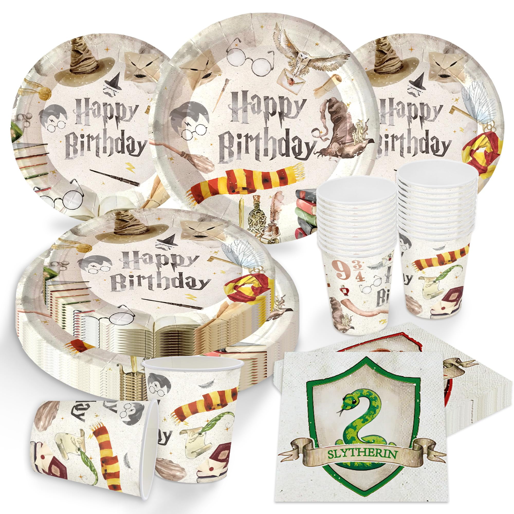 AURORAPARTY 96pcs Birthday Party CM31 Supplies Party Paper Plates ...