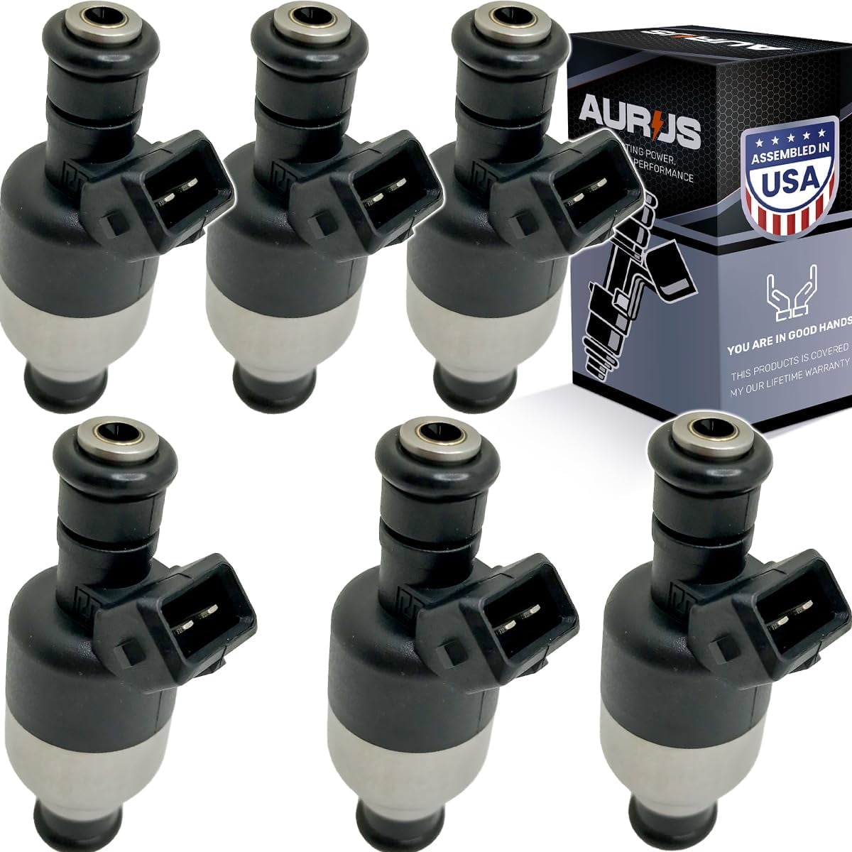 AURUS OEM Fuel Injectors Set of 6 – 17089569 for 1985–1992 Pontiac 6000 ...