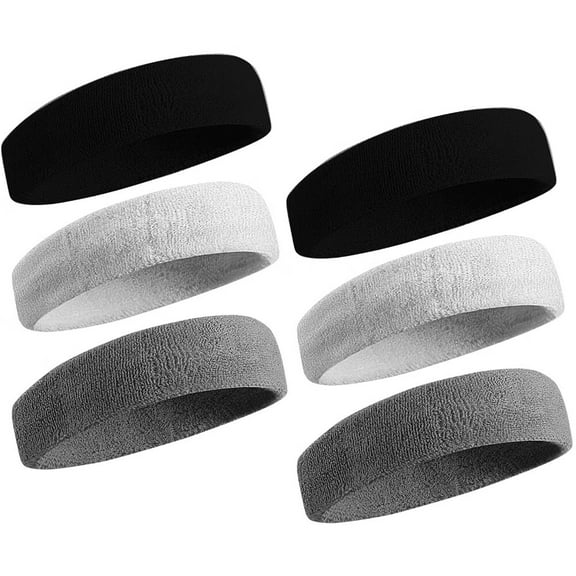 ABPETE Sports Wristbands, Athletic Cotton Terry Cloth Absorbent Wrist ...