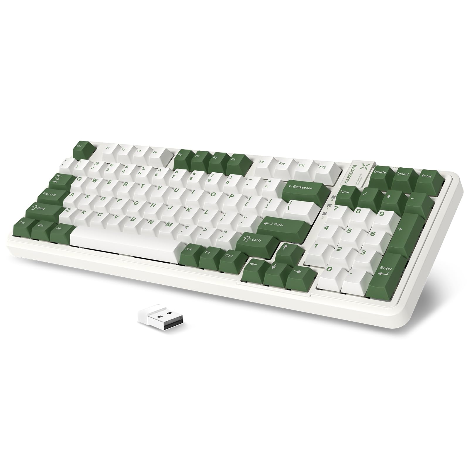 AUSDOM 98Pro Wireless Mechanical Keyboard, Triple Mode Hot-swappable ...