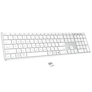 USB Wireless Keyboard Stainless Steel Ultra Slim Keyboard with Numeric ...