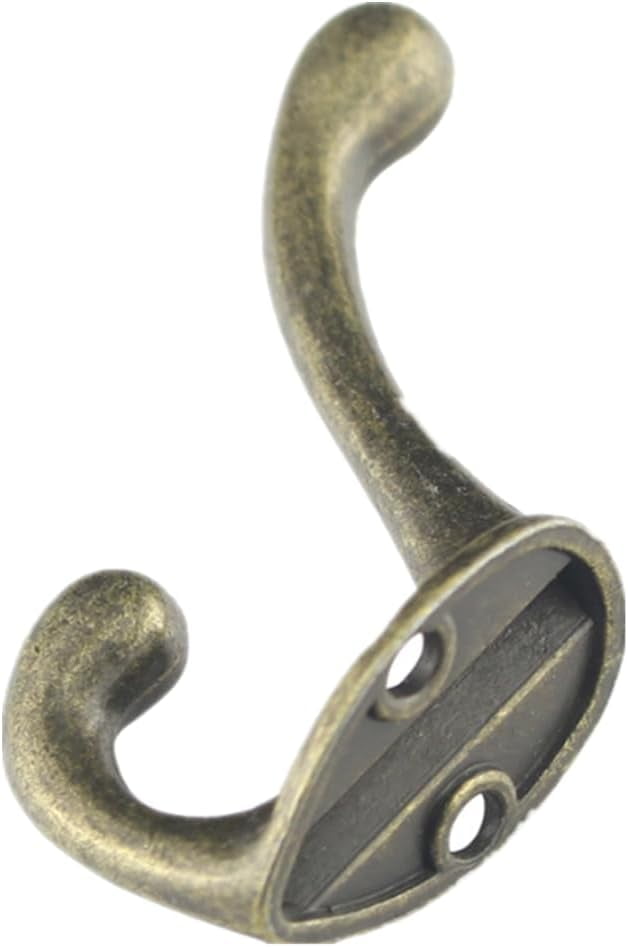 AUSENNNA Double Hooks and Dual Screw Holes Zinc Alloy Heavy Duty Wall ...