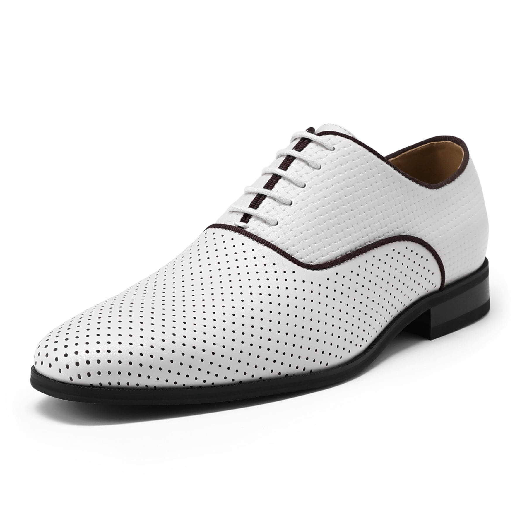 AUSTIN MILL Men's Classic Oxford Dress Shoes, Breathable Perforated ...