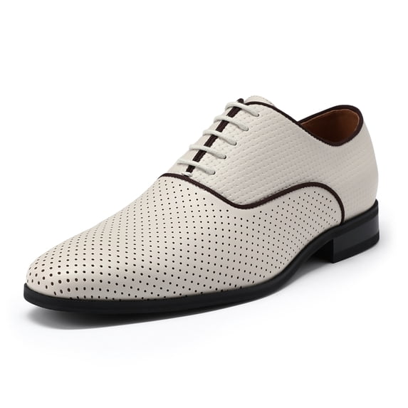 AUSTIN MILL Men's Classic Oxford Dress Shoes, Breathable Perforated ...