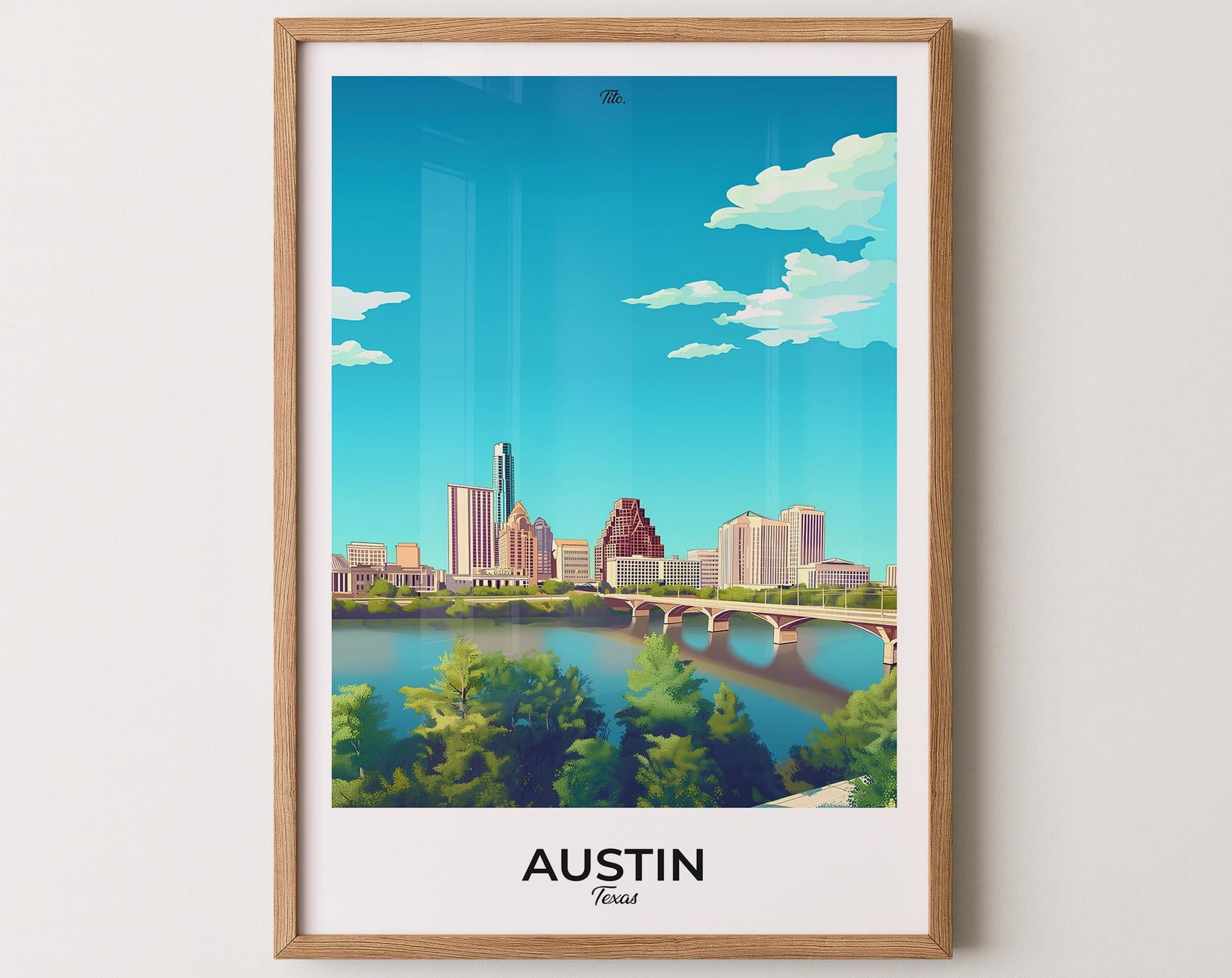 AUSTIN Poster, Austin Travel Poster, Austin Art Print, Austin Wall Art ...