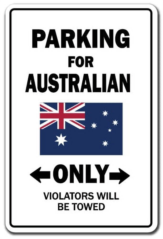 AUSTRALIAN Parking Aluminum Sign australia outback kangaroo | Indoor ...