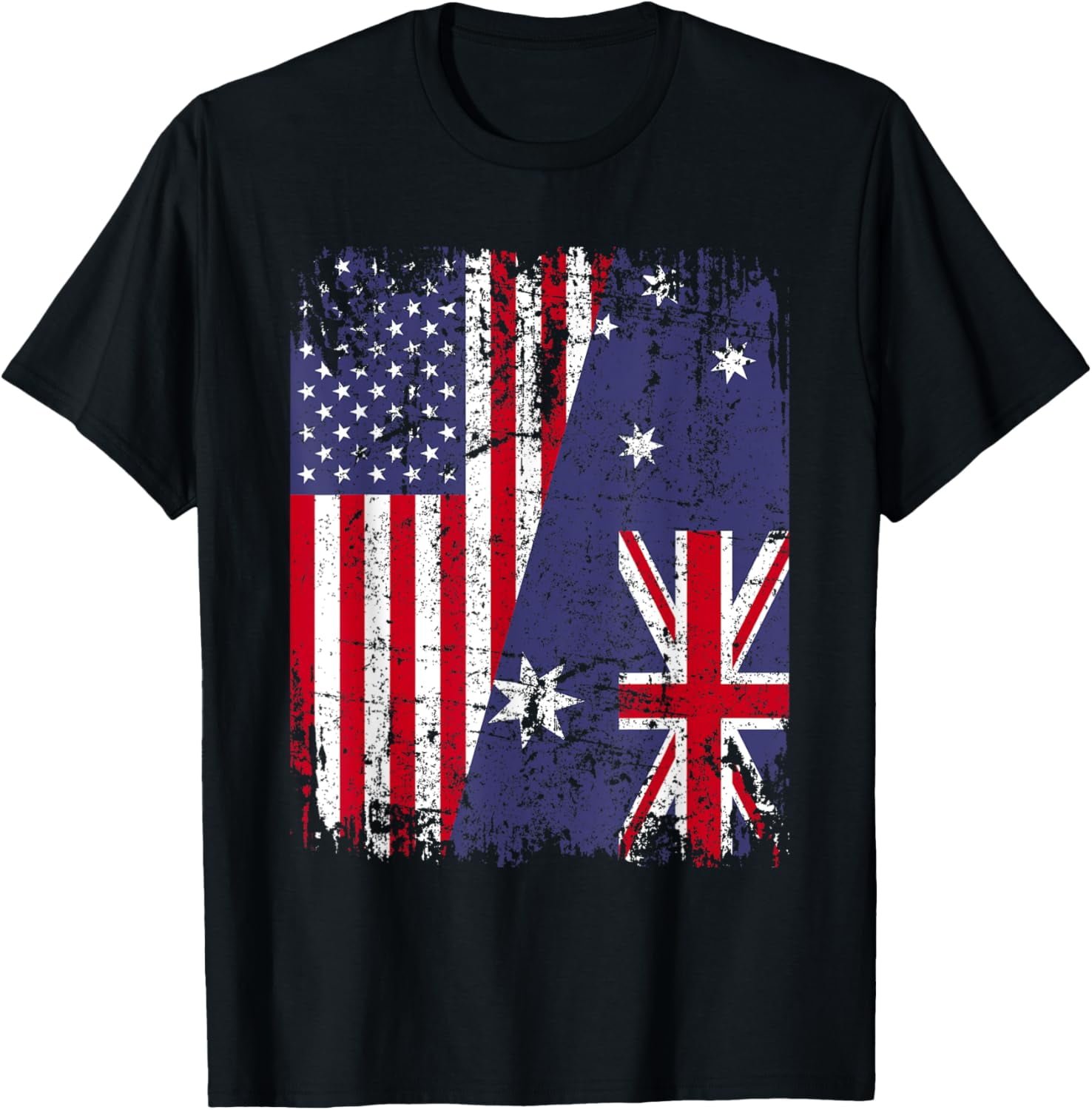 AUSTRALIAN ROOTS | Half American Flag AUSTRALIA T-Shirt - Walmart.com