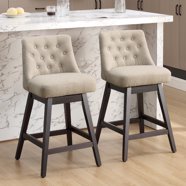 Weston Home Krista Metal Swivel 29" Bar Stools, Set of 2, Beige ...