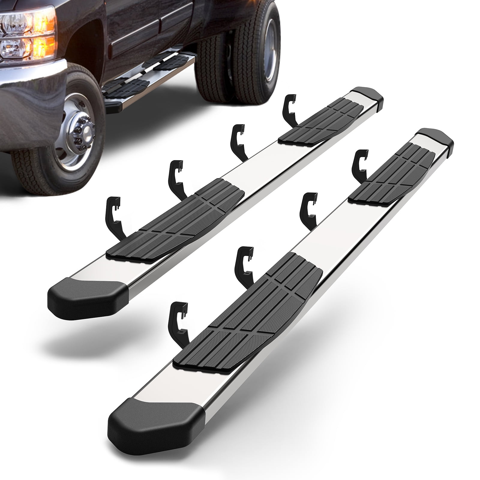 AUSUM MOTOR 6-inch Running Boards For 2007-2018 Silverado/Sierra 1500 ...