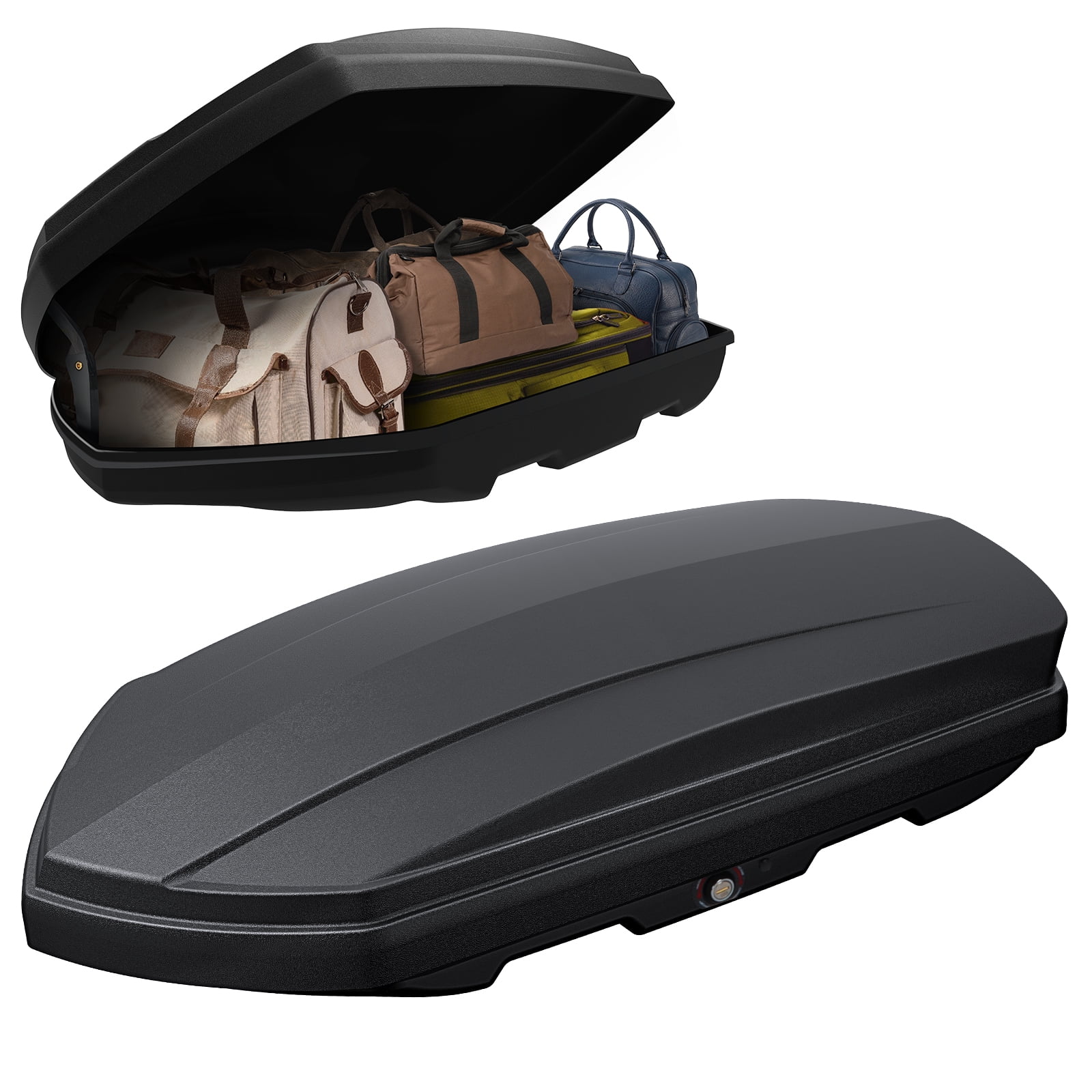 AUSUM MOTOR Rooftop Cargo Box Carrier 13 Cubic Feet Dual Side Opening ...