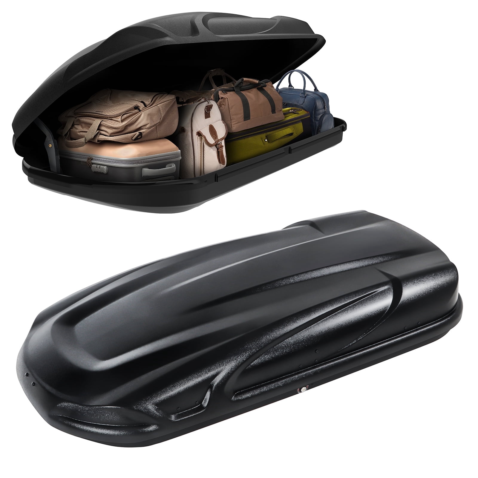 AUSUM MOTOR Rooftop Cargo Box Heavy Duty 16 Cubic Feet Carrier Capacity ...