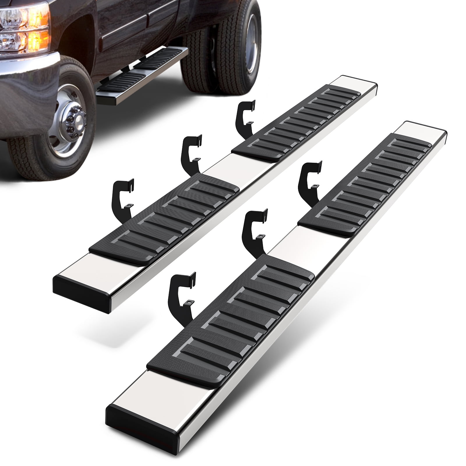 AUSUM MOTOR Running Boards 6.0'' For 2007-2018 Silverado/Sierra 1500 ...