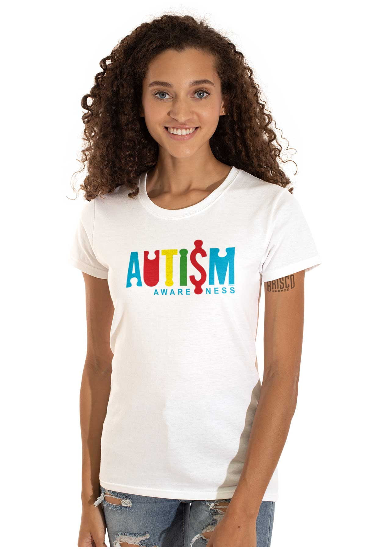 Autism Awareness Advocate Puzzle Women's T Shirt Ladies Tee Brisco ...