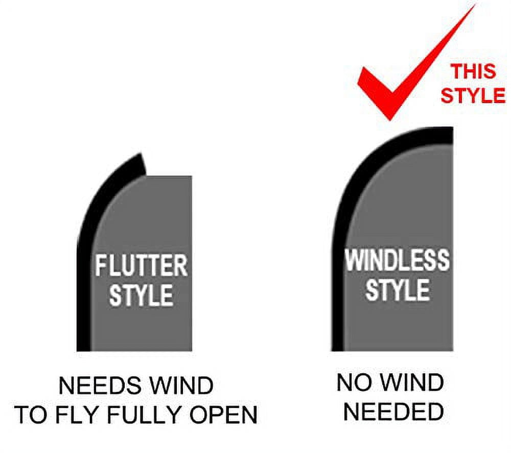 AUTO GLASS Windless Swooper Flag Feather Banner Large Sign 15 ft Tall ...