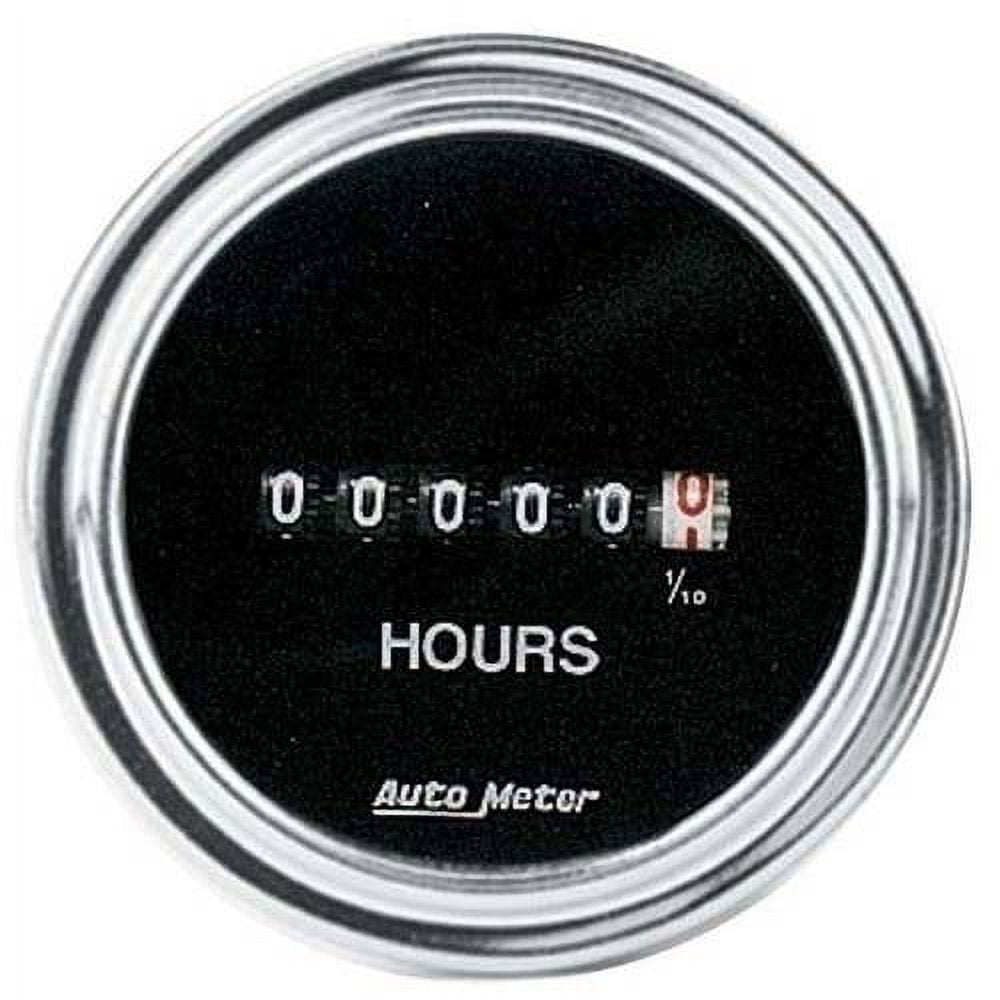 AUTO METER 2587 2IN HOURMETER, 8-32 VOLTS SSE, CHROME - Walmart.com