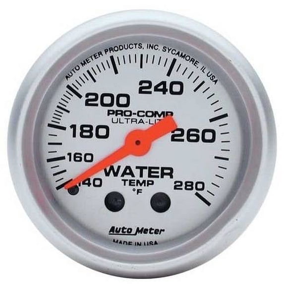 AUTO METER 4331 2IN WATER TEMP, 140-280F MECH, ULTRA-LITE - Walmart.com