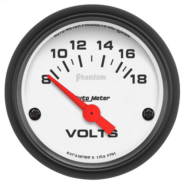 AUTO METER 5791 2IN VOLTMETER, 8-18 VOLTS SSE, PHANTOM - Walmart.com