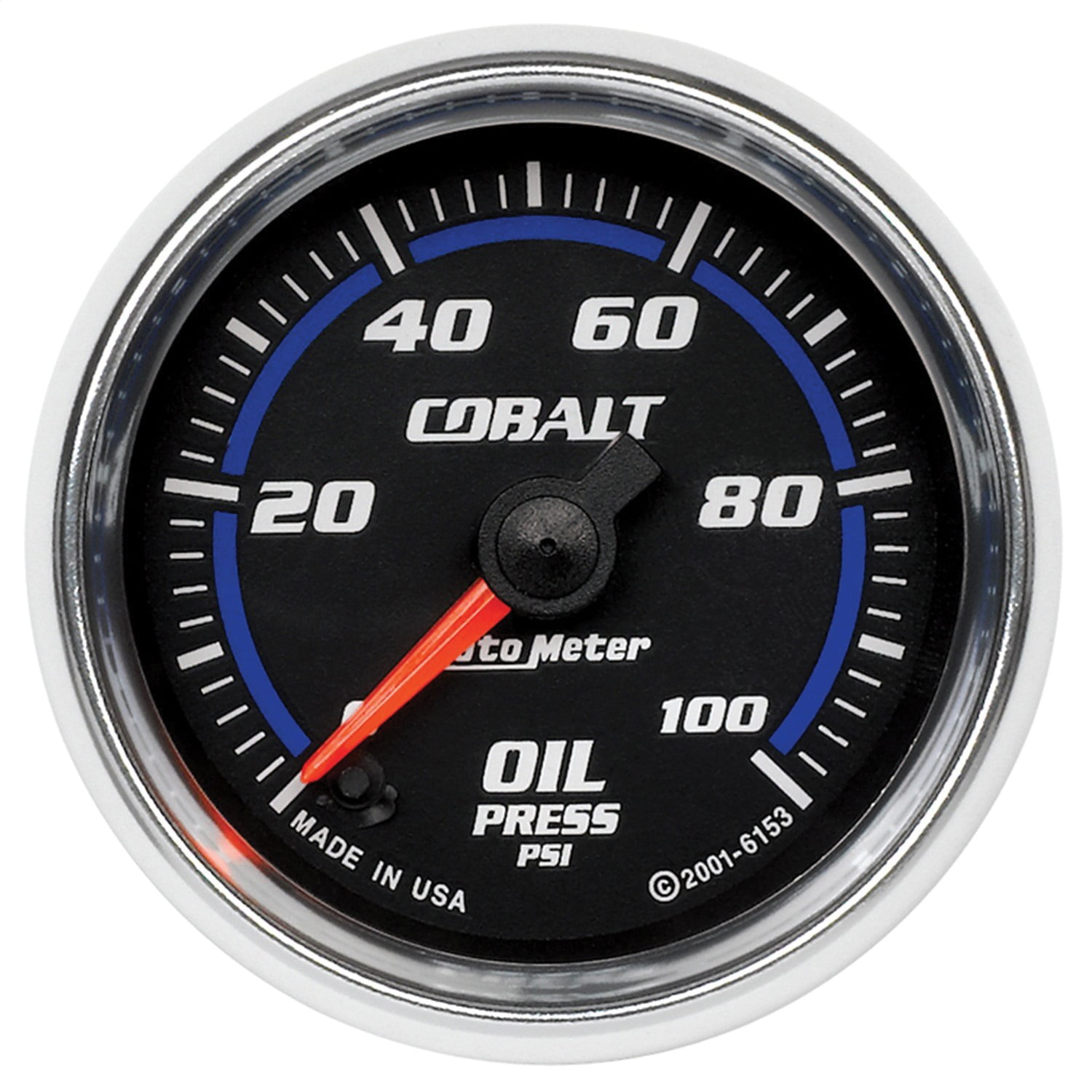 AUTO METER 6153 2IN OIL PRESS, 0-100 PSI, FSE, COBALT - Walmart.com