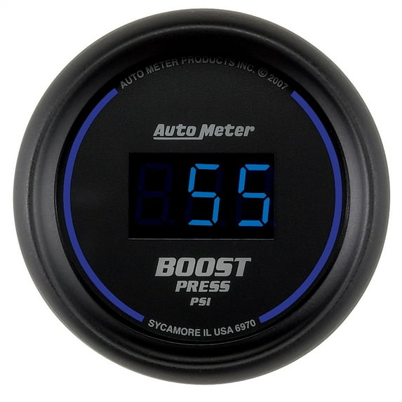 AUTO METER 6970 2-1/16IN BOOST, 0-60 PSI, DIGITAL BLACK - Walmart.com