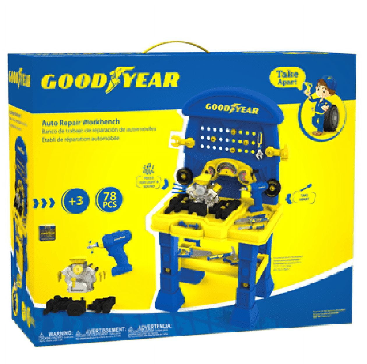 Good Year Auto Repair Workbench, 7 Piece Tool Set, for Toddlers 3 ...