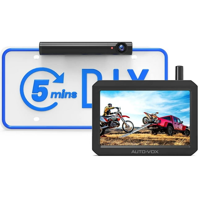 AUTO-VOX TW1 Solar Wireless Backup Camera for Trucks, 5Mins DIY ...