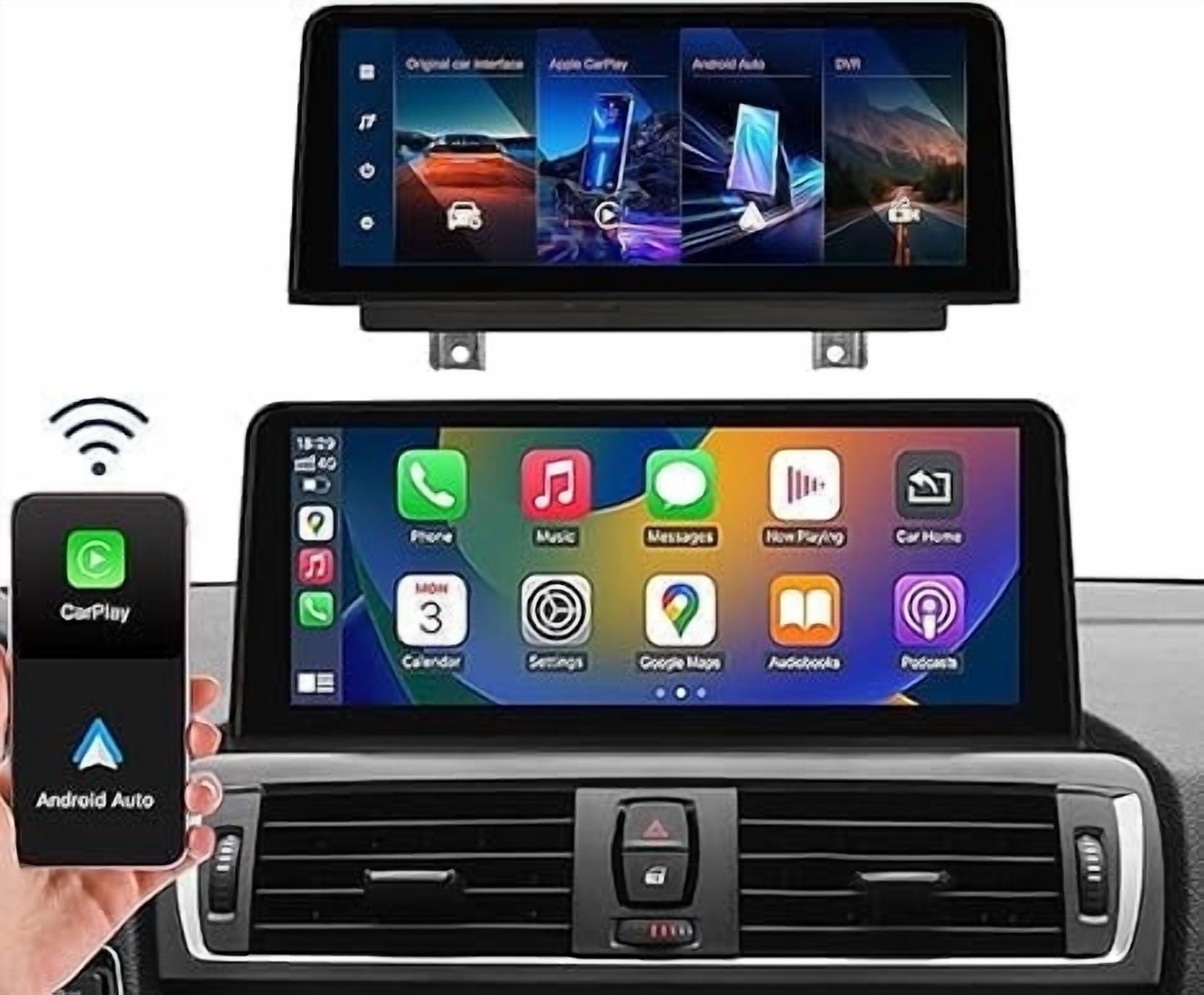 AUTOABC 10.25" 1920x720 HD Wireless CarPlay & Android Auto Touch Screen ...