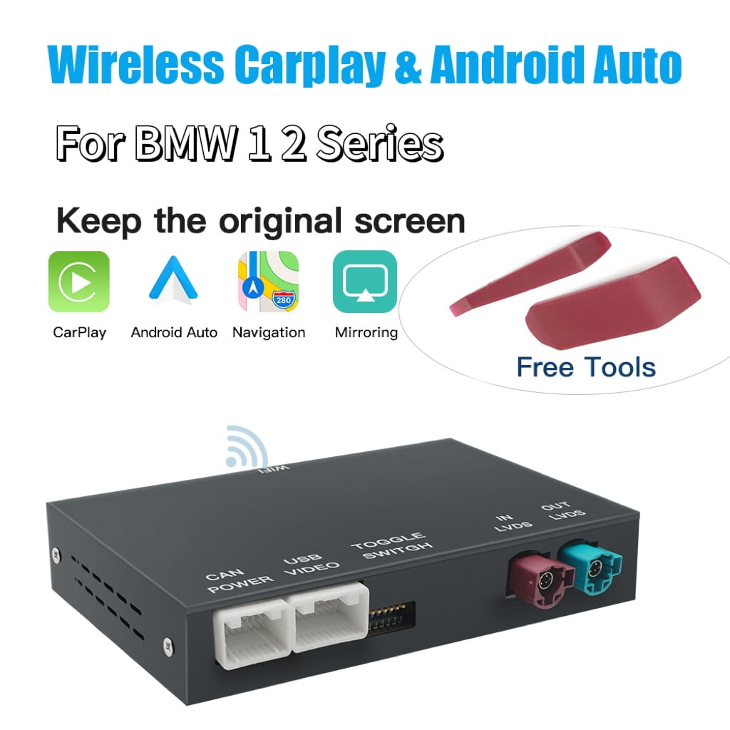 AUTOABC Wireless CarPlay Android Auto Adapter for BMW 1 2 Series F20 F22 F40 F44 with EVO ID6 ...
