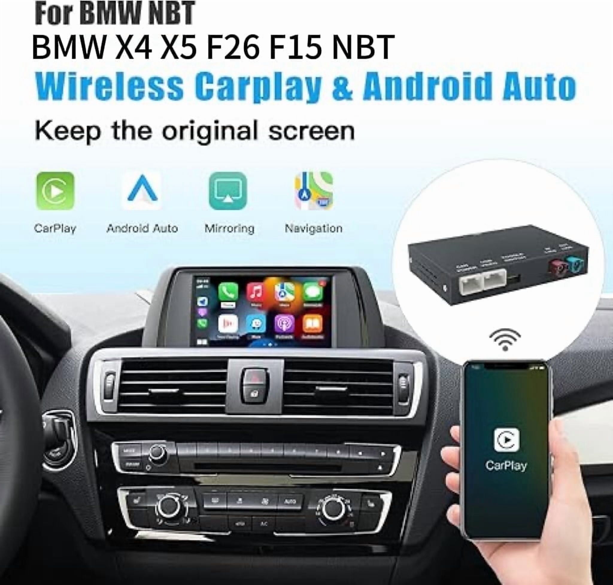 AUTOABC Wireless CarPlay & Android Auto Adapter for BMW X4 X5 F26 F15 NBT – Retains OEM Controls ...