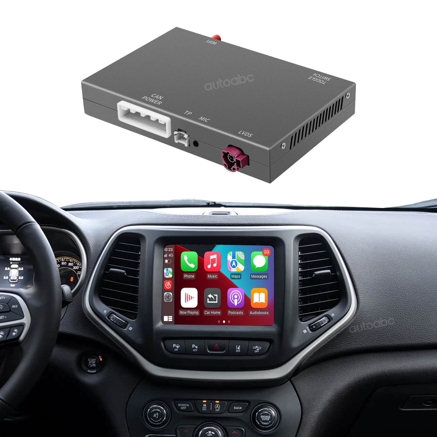 AUTOABC Wireless CarPlay Android Auto For Dodge Challenger Chrysler ...
