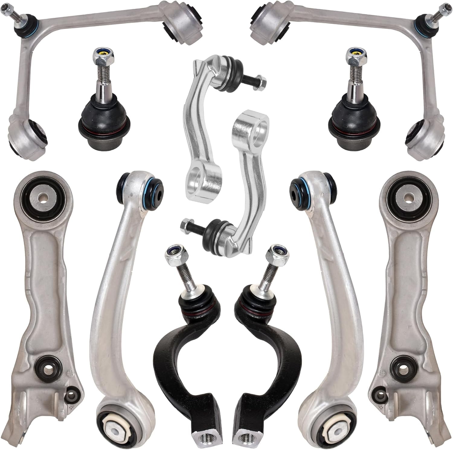 AUTOACER 12 Pcs Front Suspension Kit – Control Arms with Pre-Fitted ...