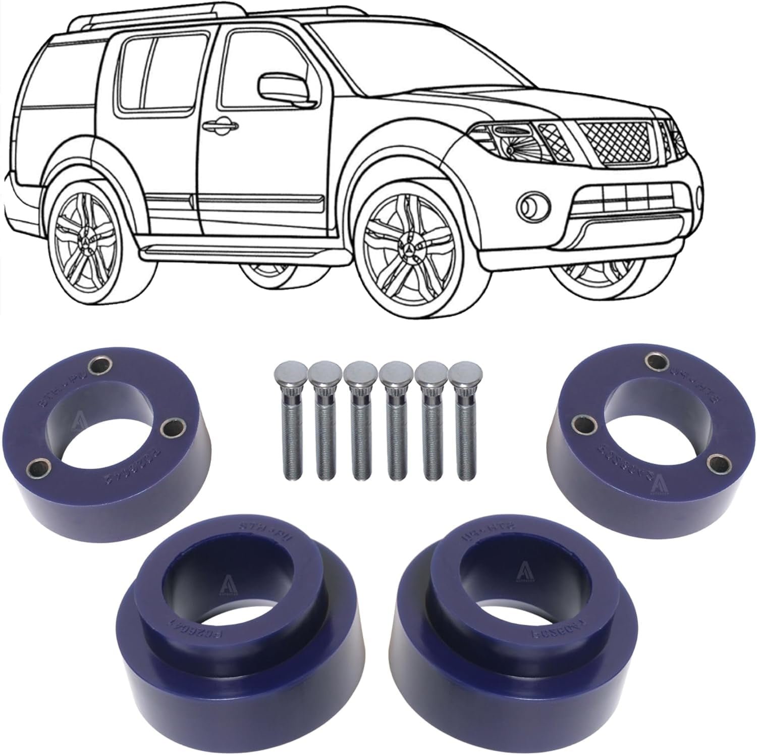 AUTOACER Complete Front & Rear leveling Lift kit 50mm / 1.9 inches Left ...