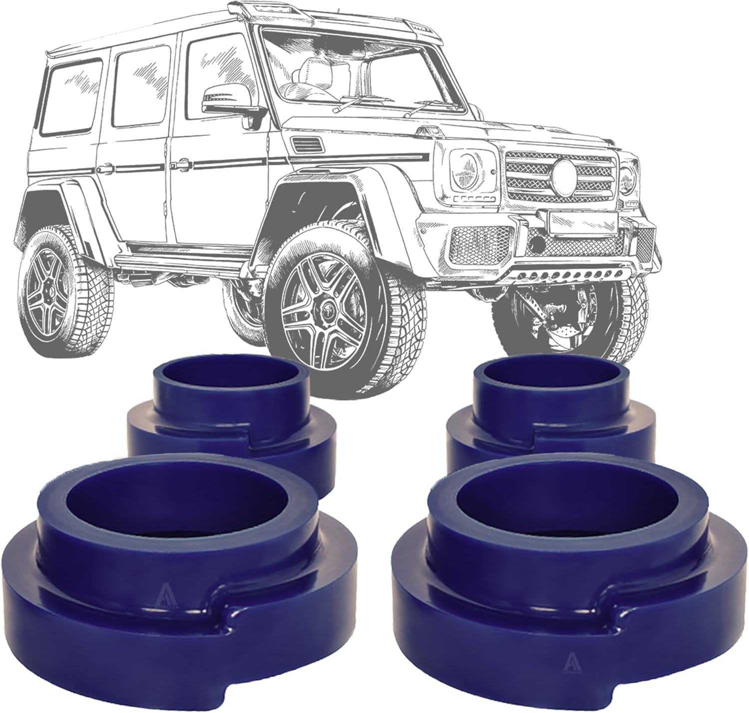 AUTOACER Front and Rear Coil Spring Spacers 4 pcs in Polyurethane PU ...