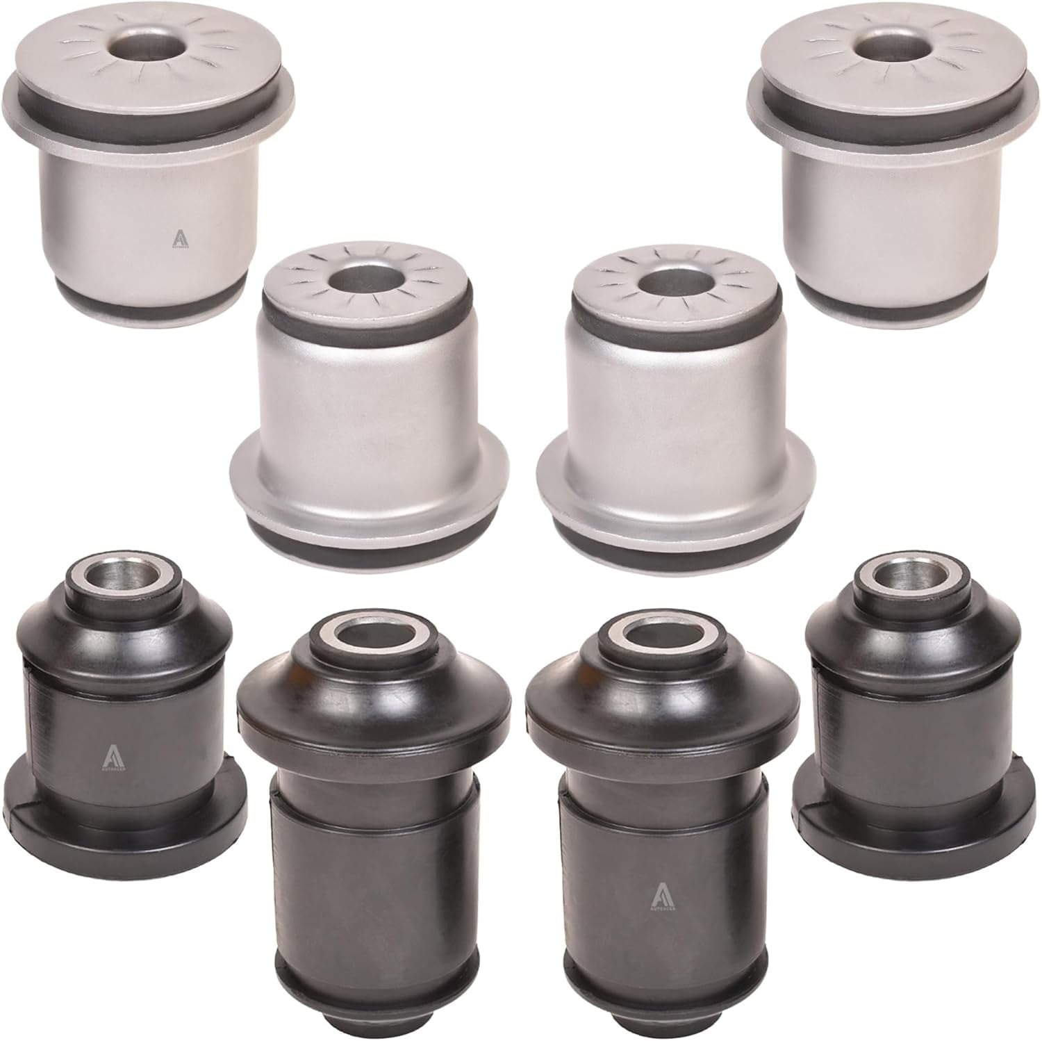 AUTOACER Front Upper & Lower Control Arm Bushing Kit 8 Pcs Left & Right ...